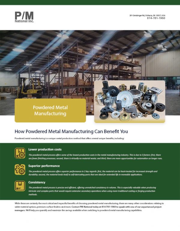 PM National – Powder metal processing